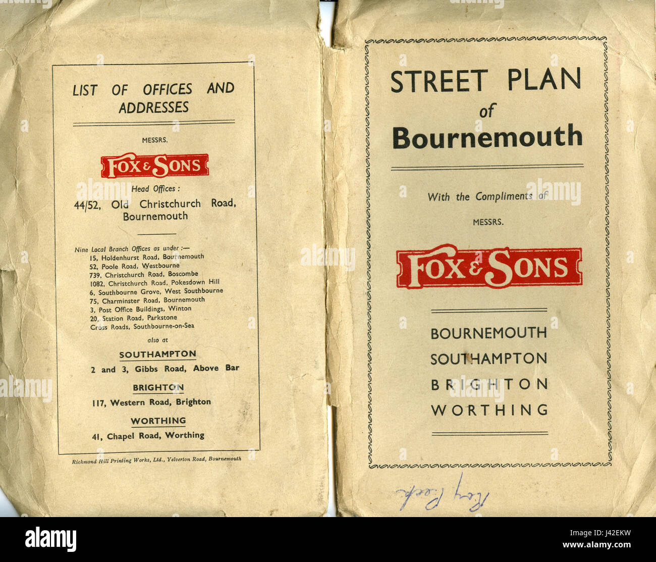 Bournemouth map hi-res stock photography and images - Alamy