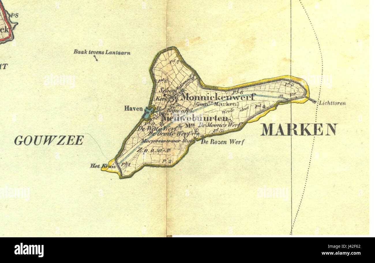 A high-resolution image or photograph of Marken, a village in the ...
