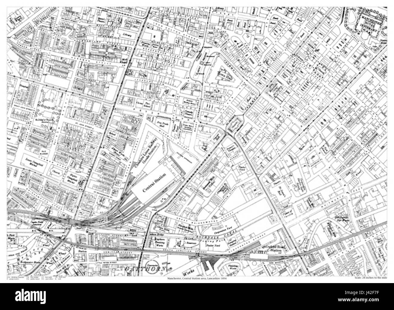 Map of manchester hi-res stock photography and images - Alamy