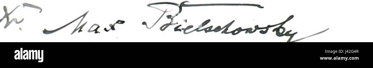 Max Bielschowsky signature Stock Photo - Alamy