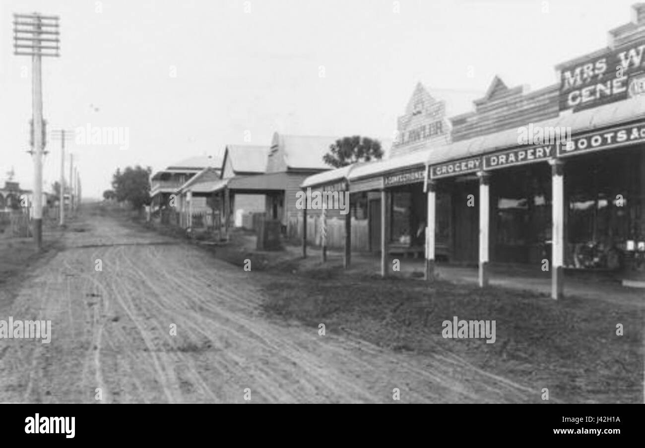 Main street of Lowood 1912 Stock Photo - Alamy