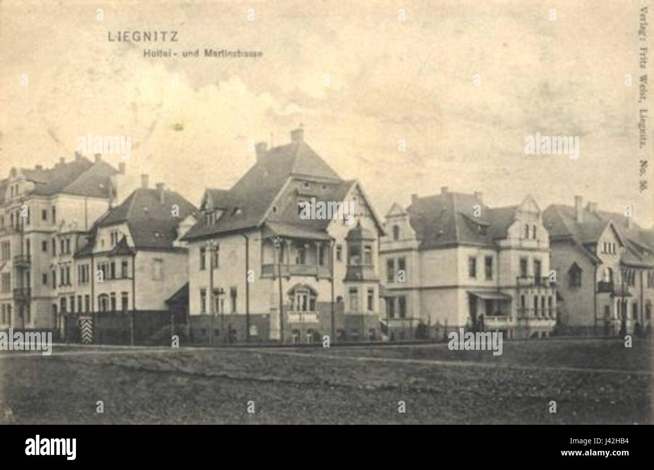 This image likely represents a historical view of Liegnitz (now Legnica ...