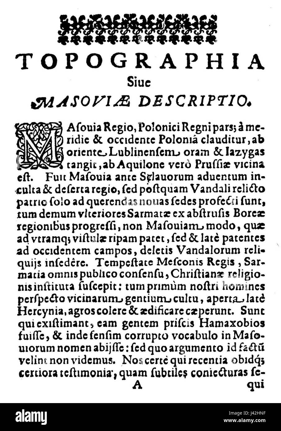 *LA Topographia sive Masoviae Descriptio* by Andrea Swiecicki provides ...
