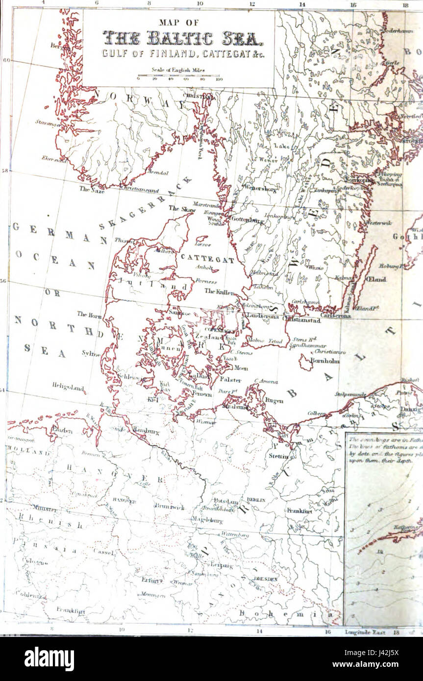 Baltic sea old map hi-res stock photography and images - Alamy