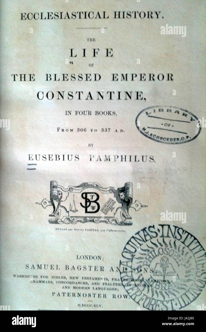 The Life of Constantine refers to the historical account of the reign ...