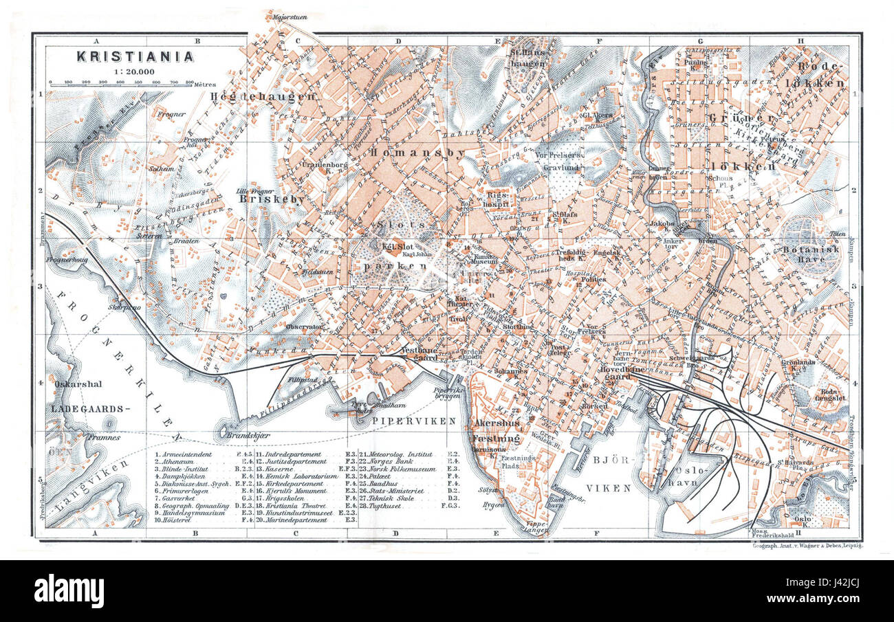 Kristiania, now known as Oslo, was featured in the 1898 edition of ...