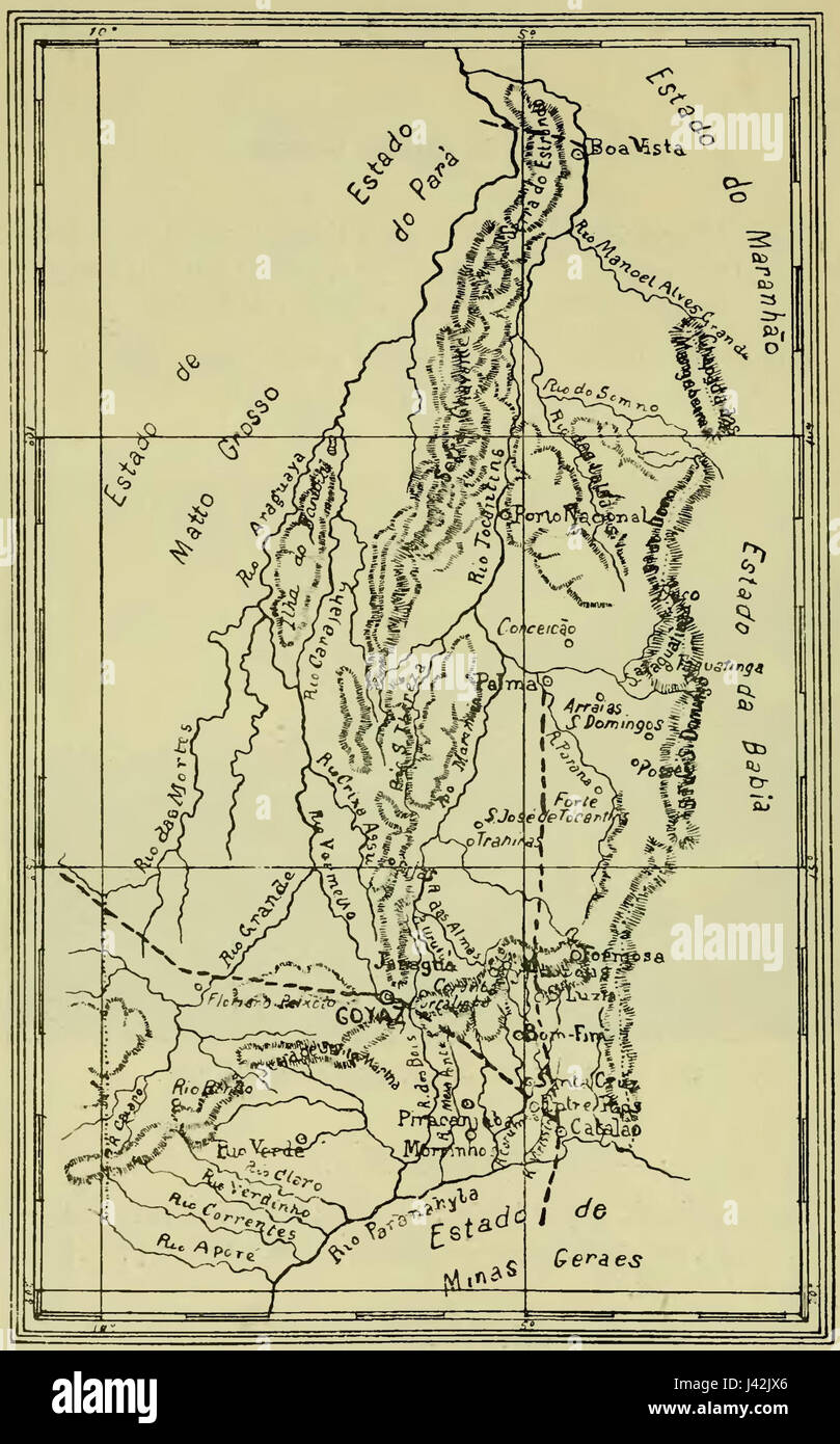 Map of Goyaz, Brazil circa 1903 Stock Photo - Alamy