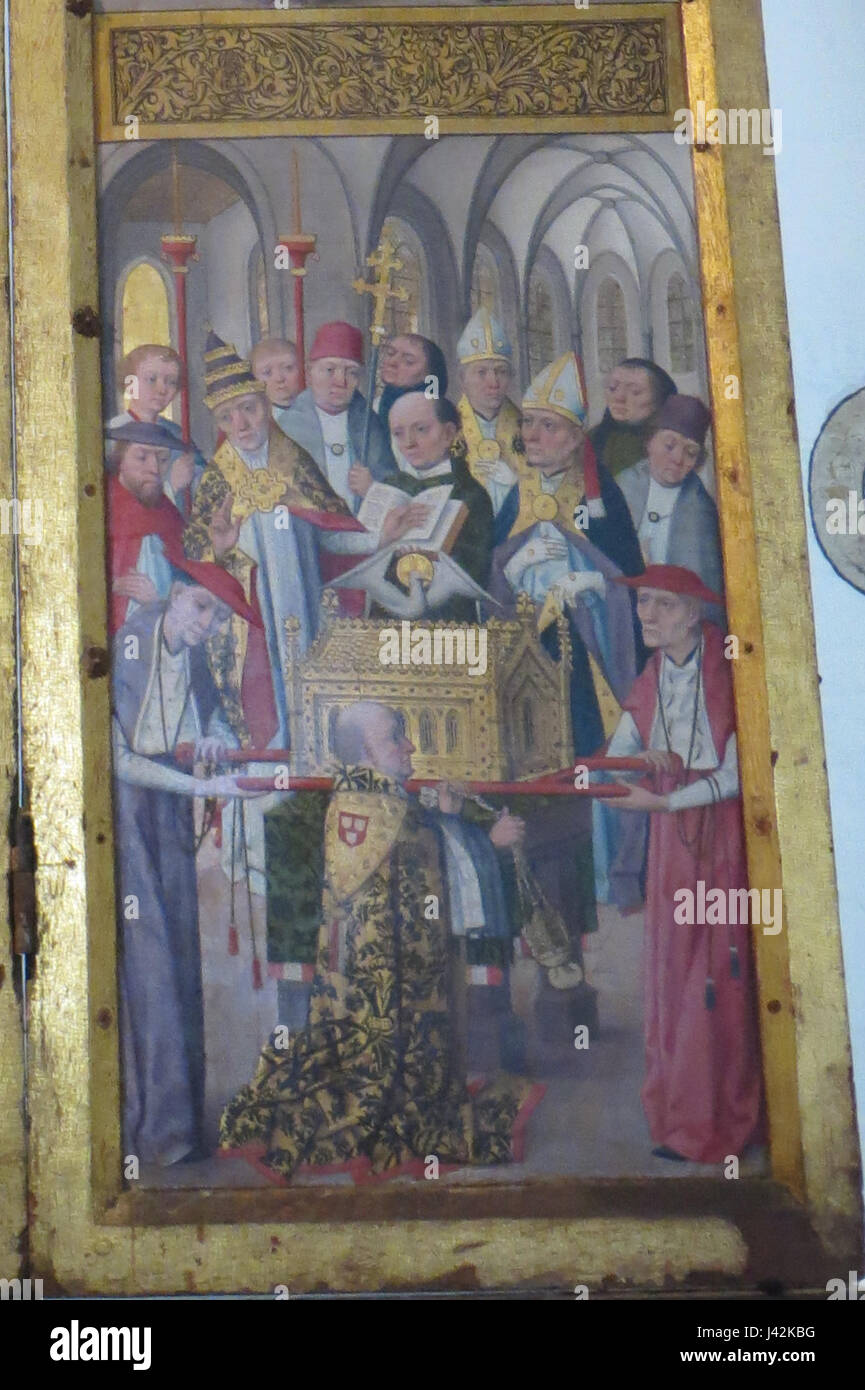 The Lukasaltar is a famous altarpiece in LÃ¼beck, Germany. This image ...