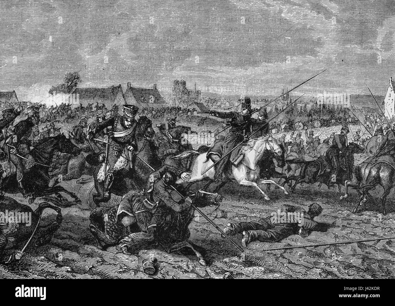 This historic image depicts the Guard of Honour at the Battle of Reims ...