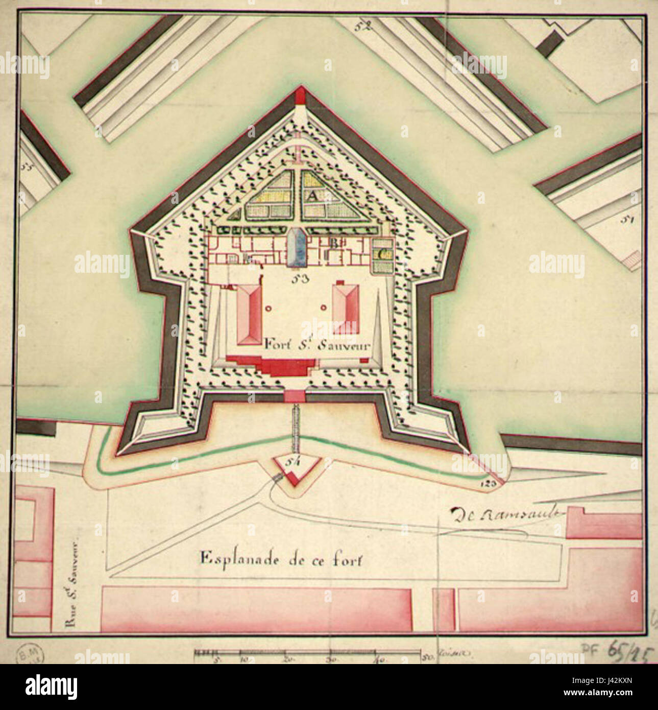 Lille Plan fort st sauveur Stock Photo - Alamy