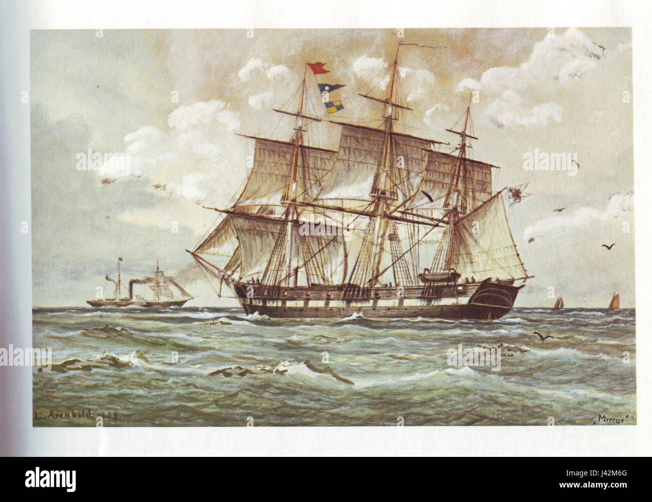 The Korvette Mercur is a German Navy ship, serving as a fast attack ...