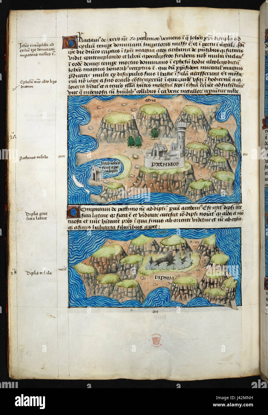 This manuscript, Liber Insularum Cycladum, is a historical document ...