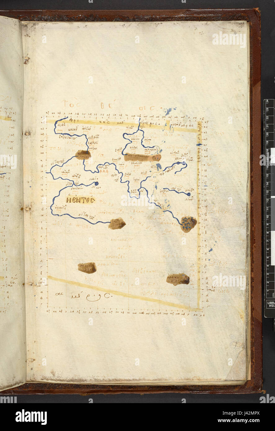 A map based on the work of the Greek geographer Claudius Ptolemy, from ...