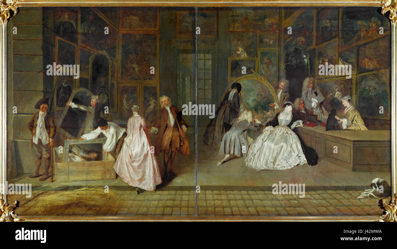 L'enseigne de Gersaint is a famous painting by Antoine Watteau ...