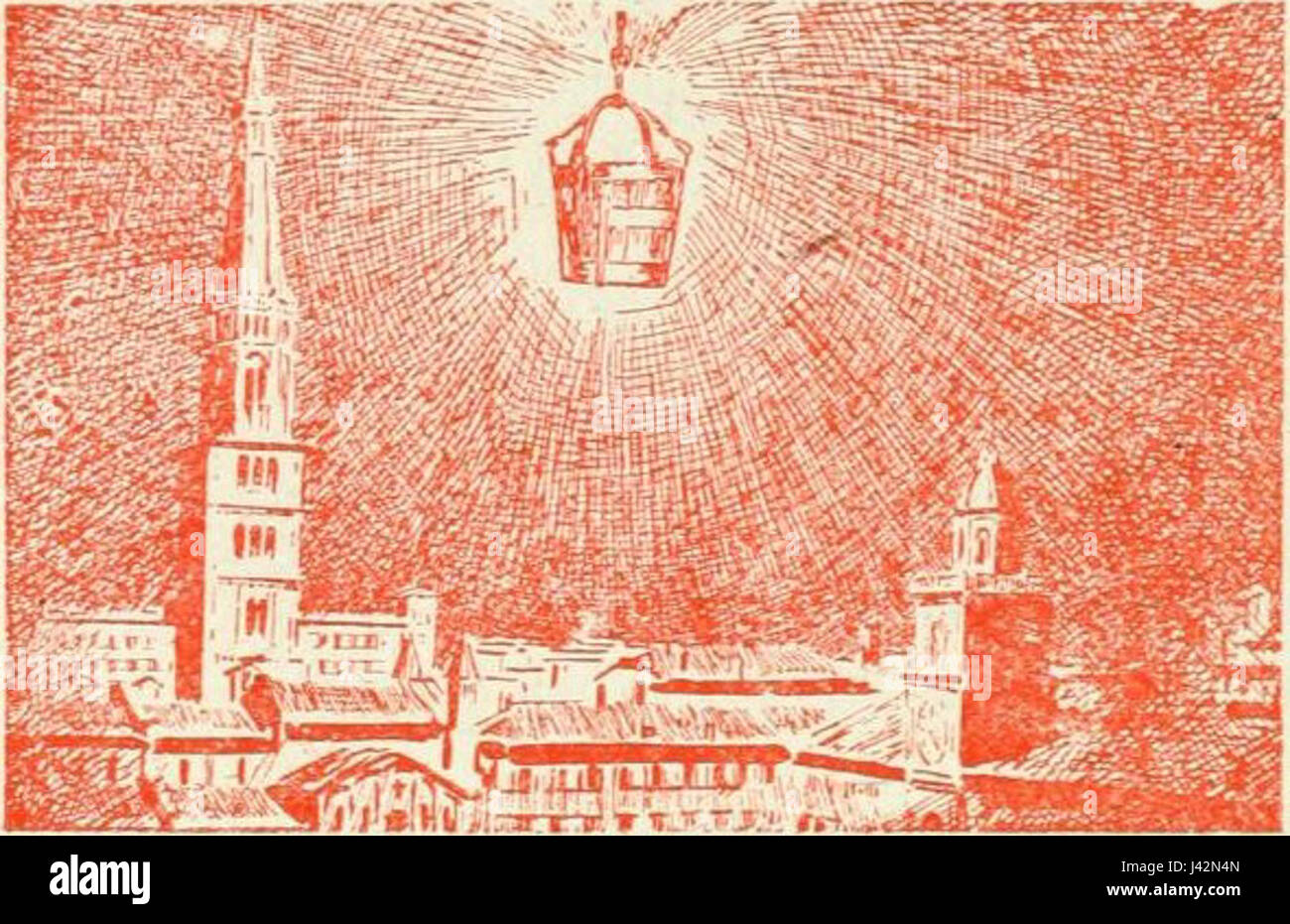 'La secchia' is an artwork representing a historical or mythical scene ...