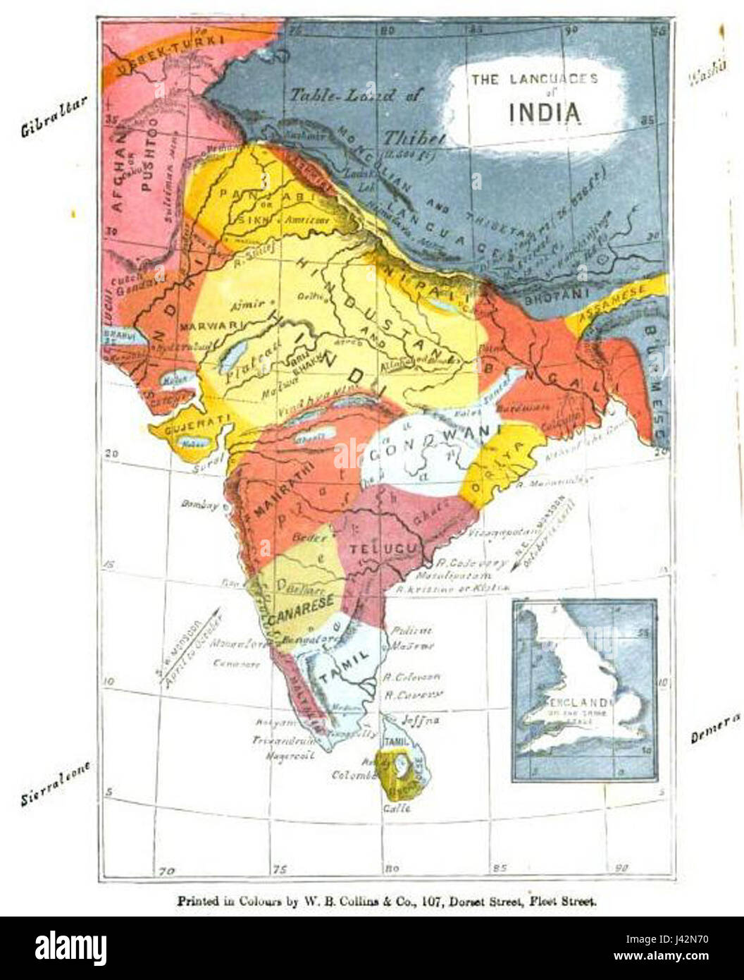 Languages of India (1859 Stock Photo - Alamy