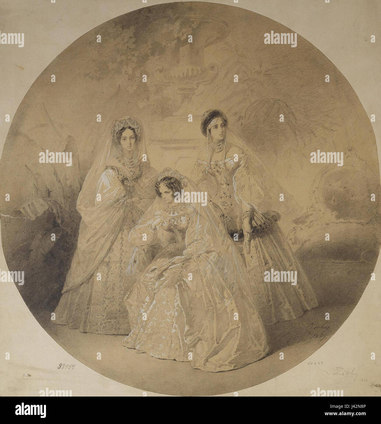 This portrait by M. Zichy depicts Maria Alexandrovna, Alexandra ...