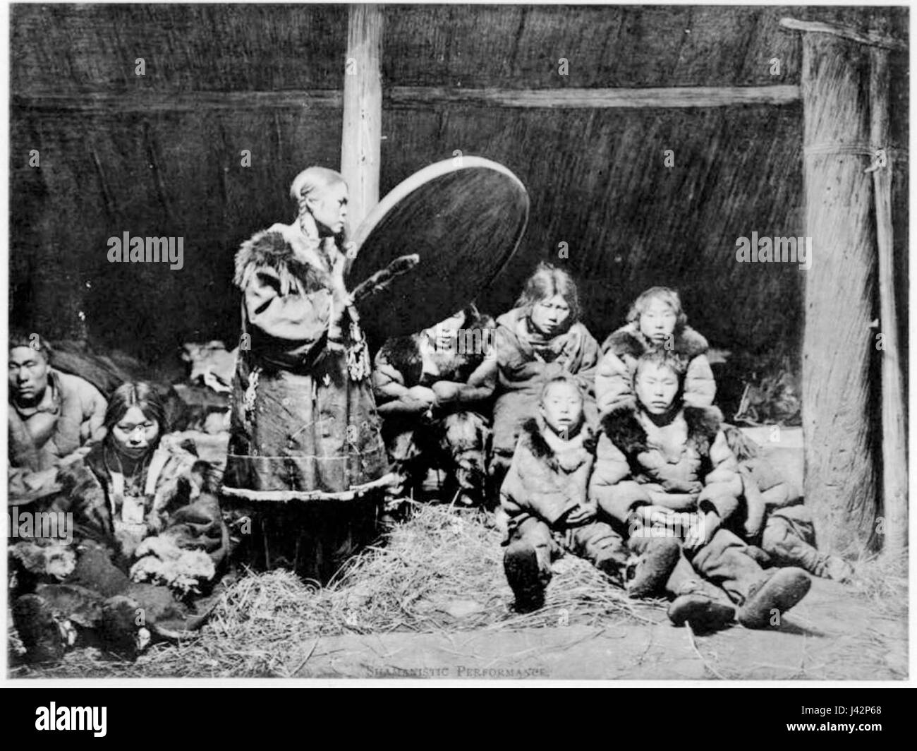 A Koryak shaman woman, belonging to the indigenous Koryak people of ...