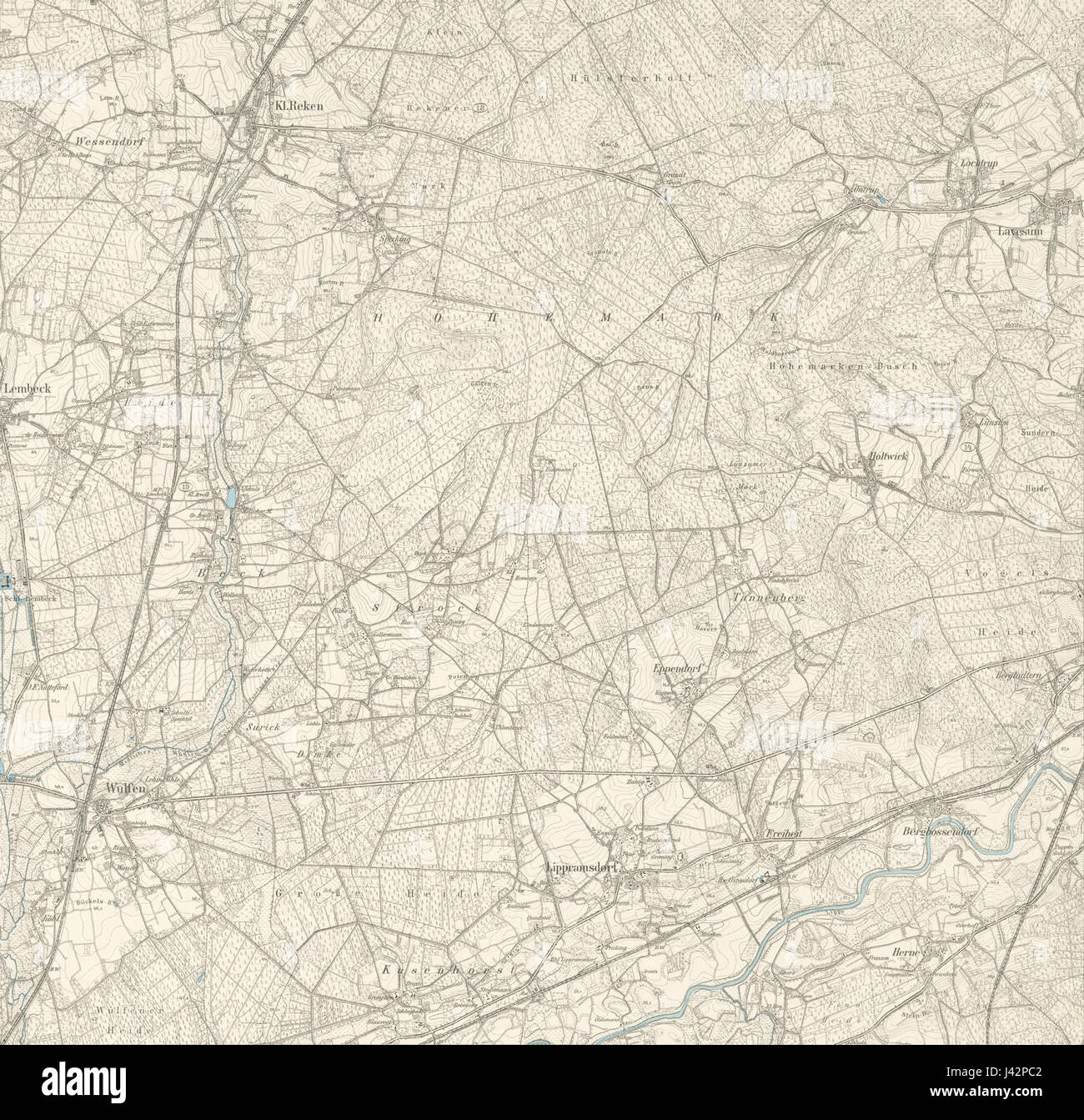 This title refers to a map sheet (Messtischblatt) from 1907, numbered ...