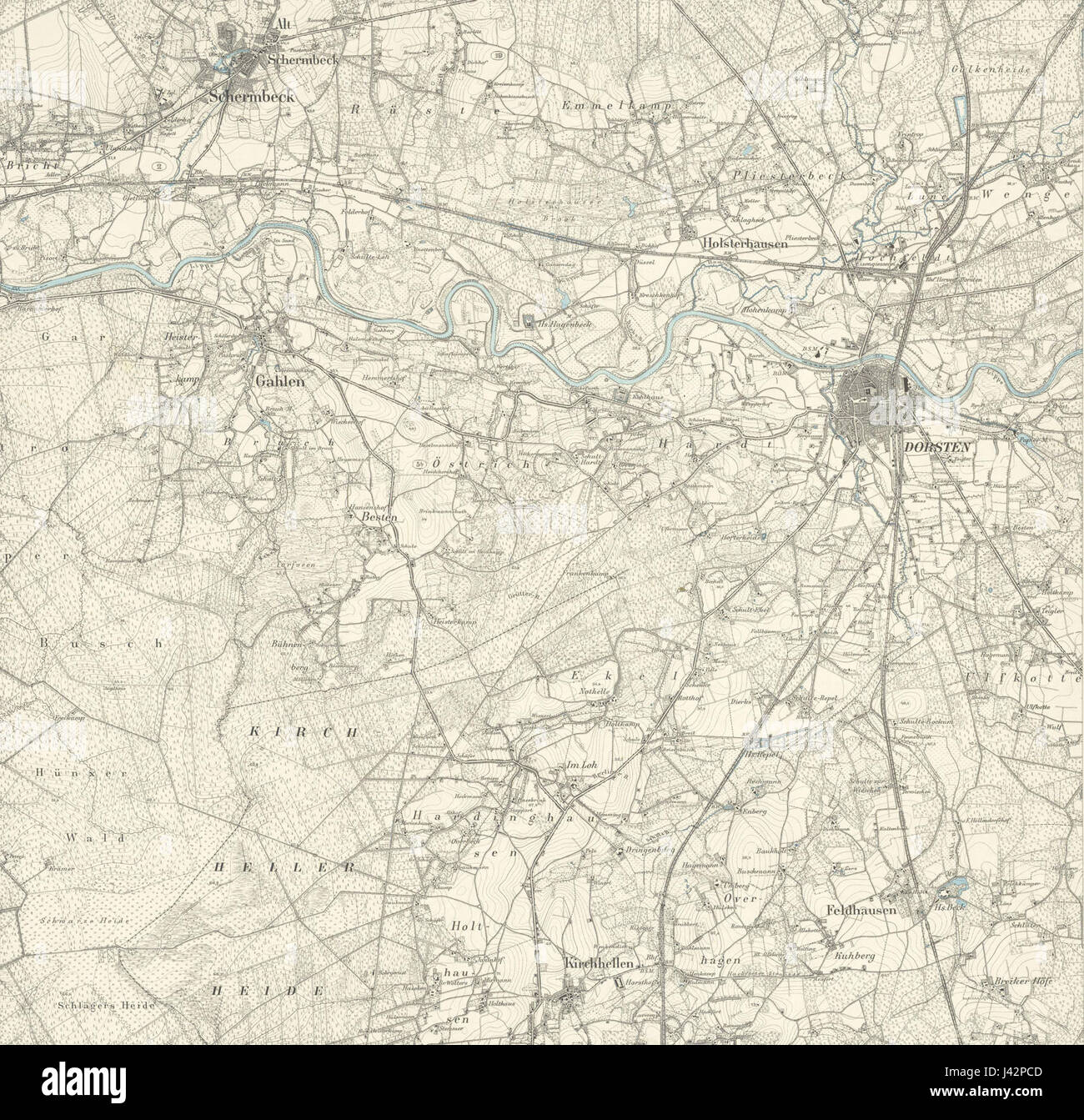 Detailed topographic map showing hi-res stock photography and images ...