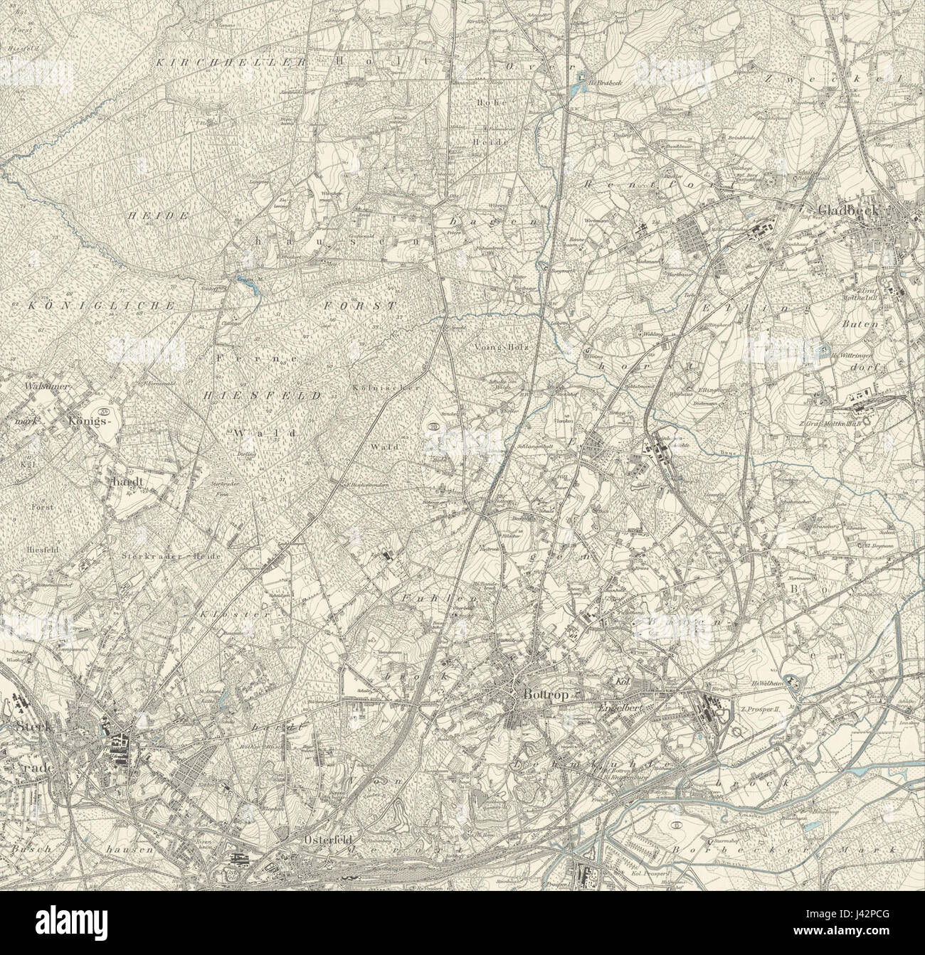 Bottrop map hi-res stock photography and images - Alamy