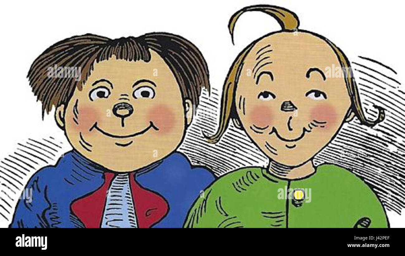 A colorful illustration from Wilhelm Busch's famous work 'Max und Moritz.' The picture depicts ...