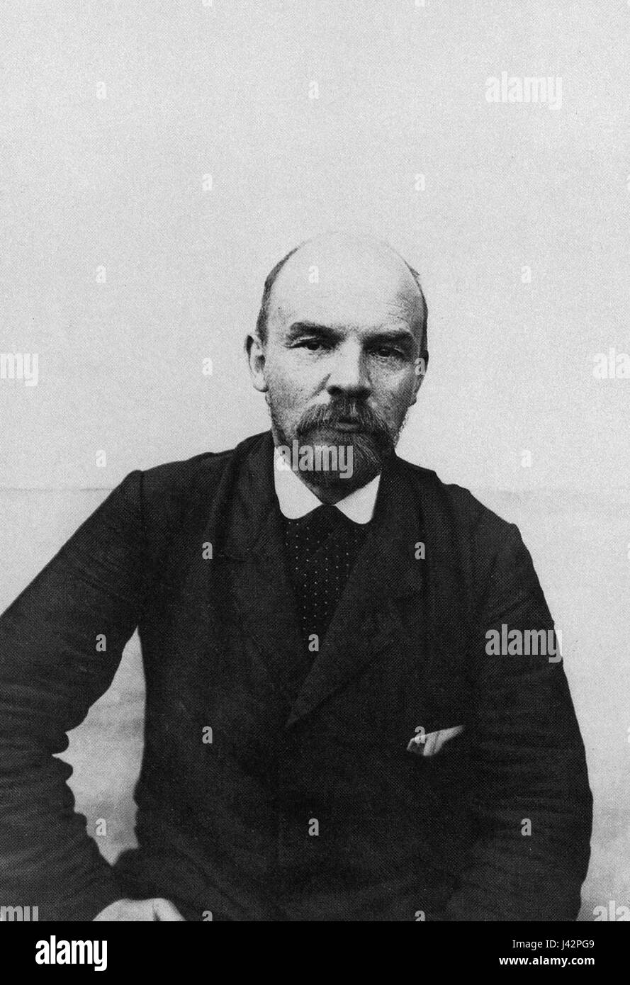 A 1914 photograph of Lenin, captured by photographer B.D. Vigilev ...