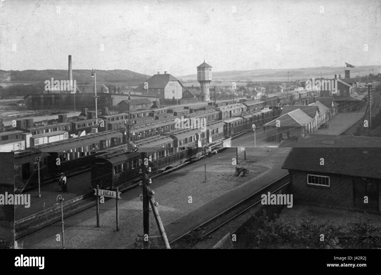 Langaa station 1912 Stock Photo - Alamy