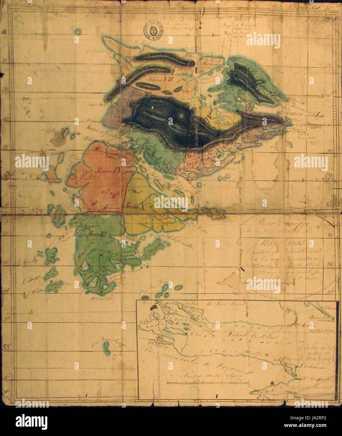 This map, created by Vernet, depicts the island of Soledad. It provides ...