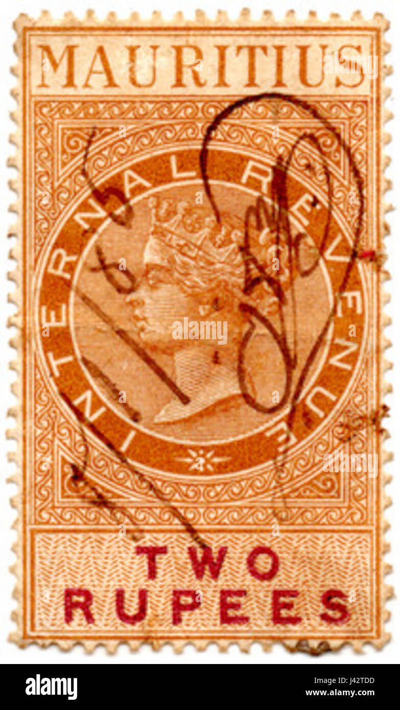 The Mauritius 1879 2R revenue stamp is a historical philatelic item ...