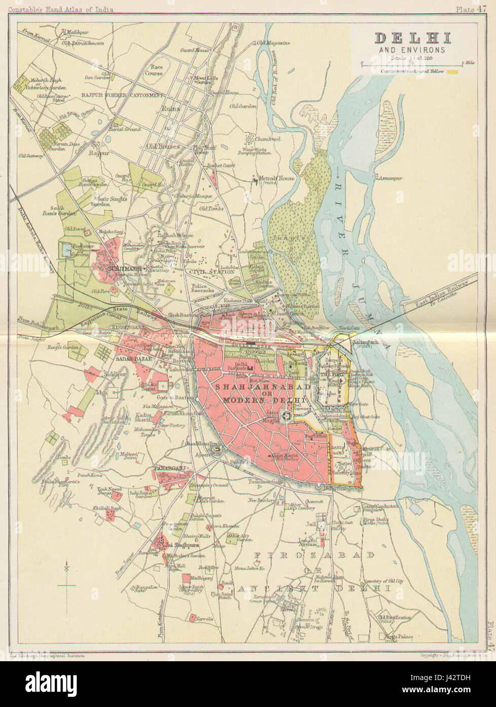 Map of delhi hi-res stock photography and images - Alamy