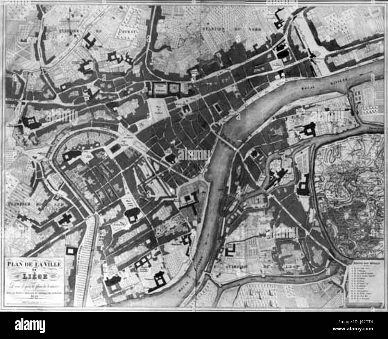 Liege map Black and White Stock Photos & Images - Alamy