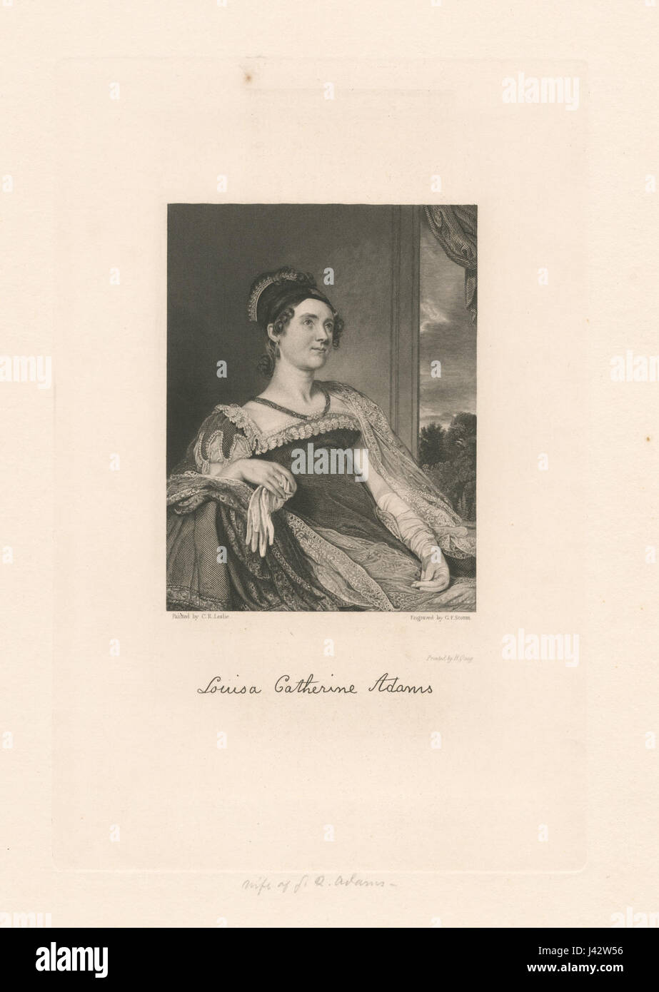 Louisa Catherine Adams, wife of U.S. President John Quincy Adams, is ...