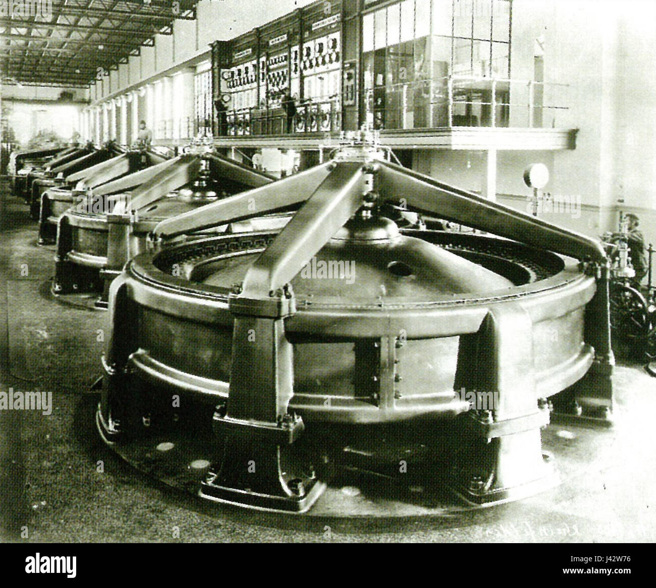 This image shows the interior of the old hydroelectric power plant in ...