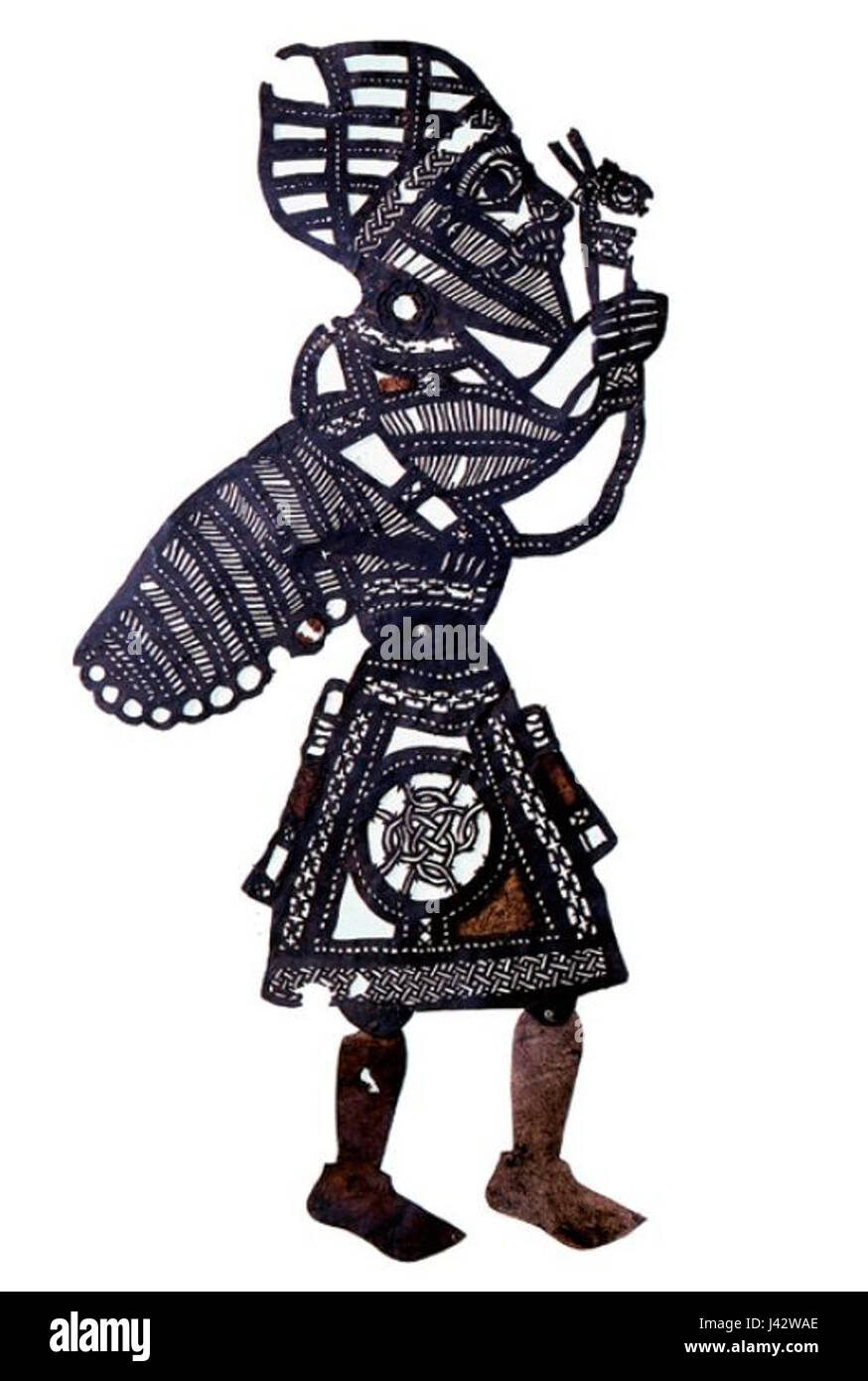 A portrait of a man with a peacock, created by artist George Kahle. The ...