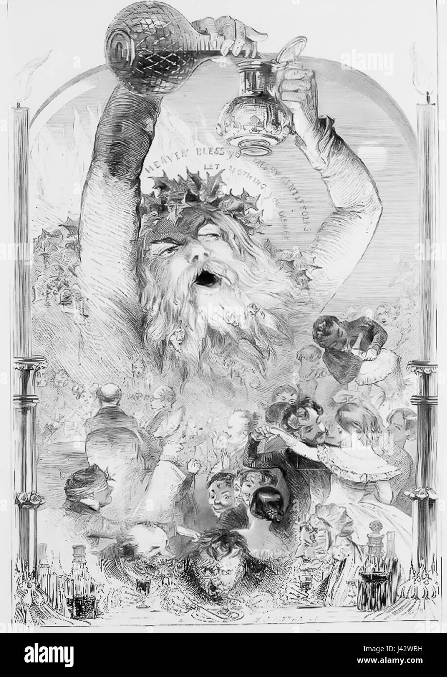 Merry Christmas, Illustrated London News, 25 December 1847 Stock Photo ...