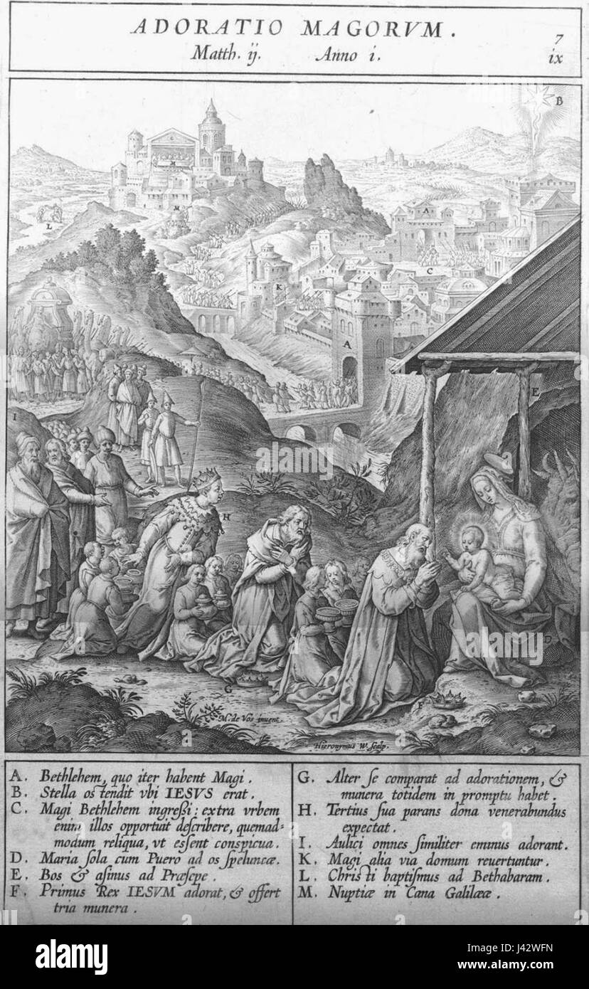 The 'Marten Adoration' is a 1593 engraving by Hieronymus Wierix ...