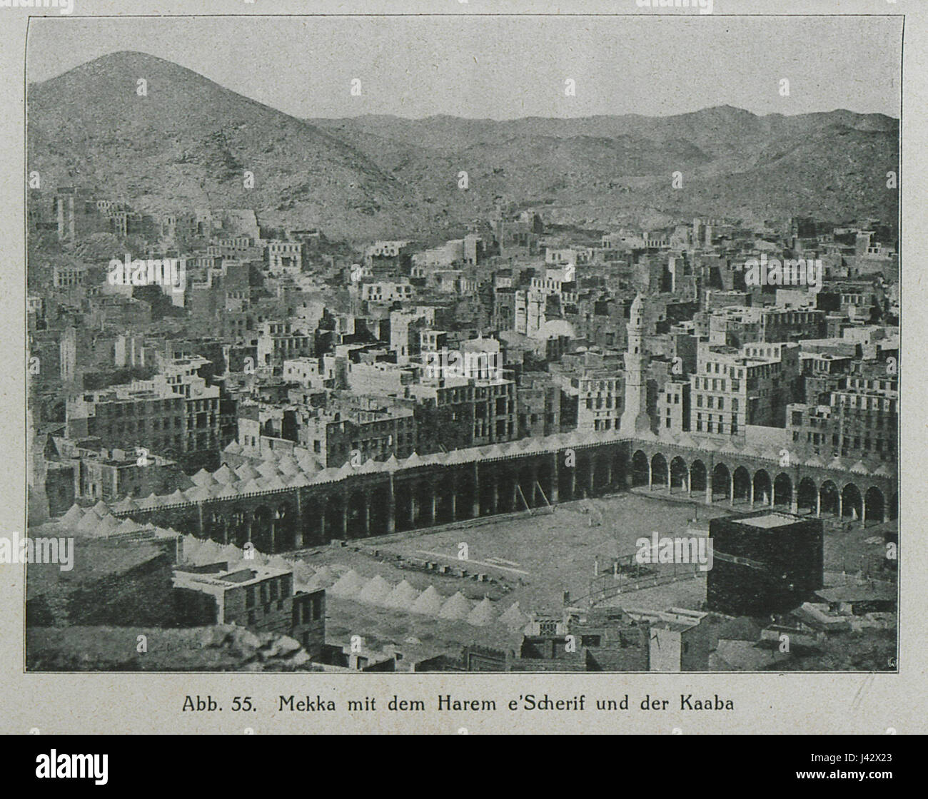 This 1919 photograph by Ewald Banse depicts the holy city of Mecca ...