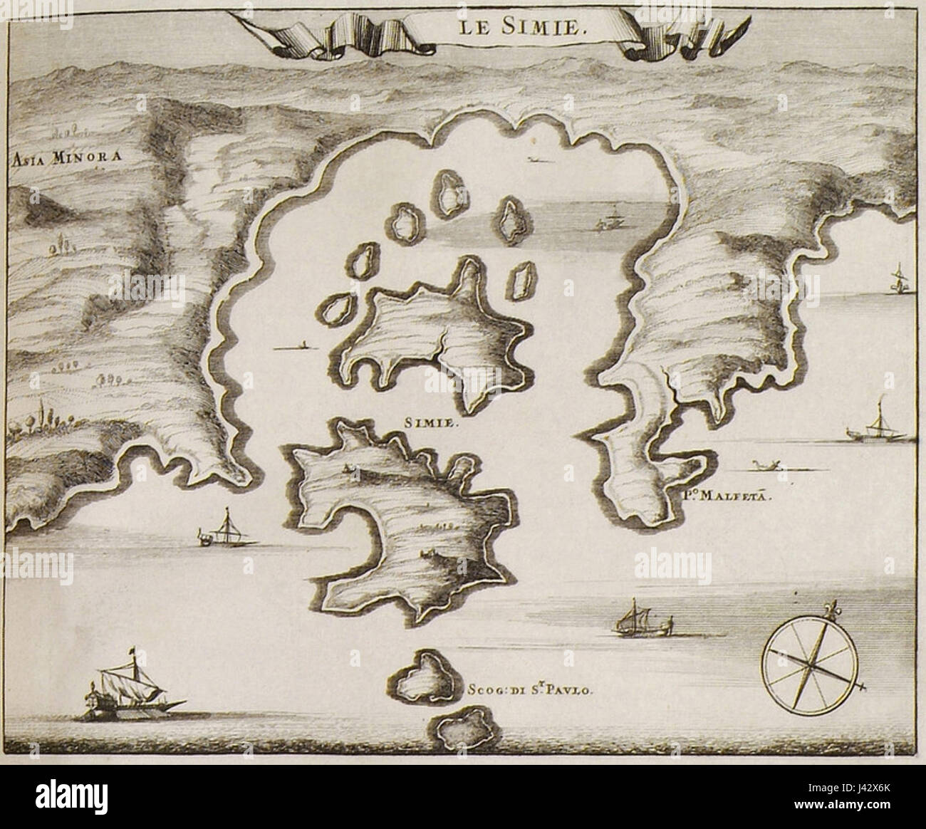 Le Simie Dapper Olfert 1688 Stock Photo - Alamy