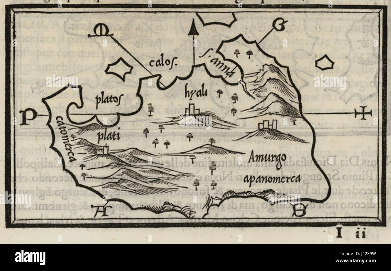 This map of Amorgos, created by Benedetto Bordone in 1547, offers a ...