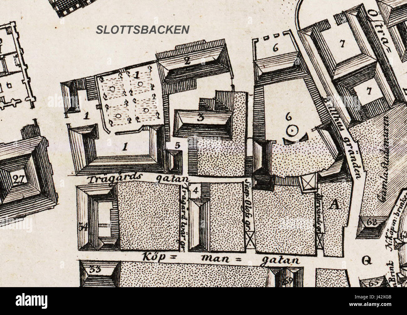 Kvarteret Europa 1771 Stock Photo - Alamy