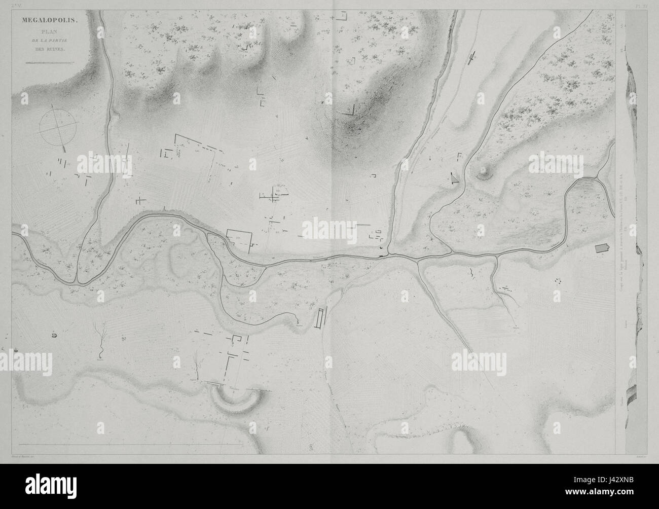 The Megalopolis Plan, designed by Blouet Guillaume Abel in 1831 ...