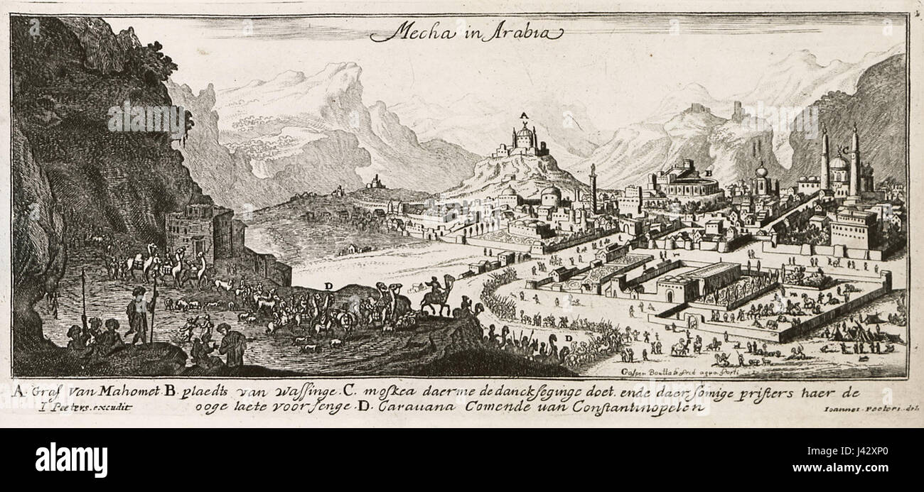 'Mecha in Arabia' by Jacob Peeters, painted in 1686, portrays the ...