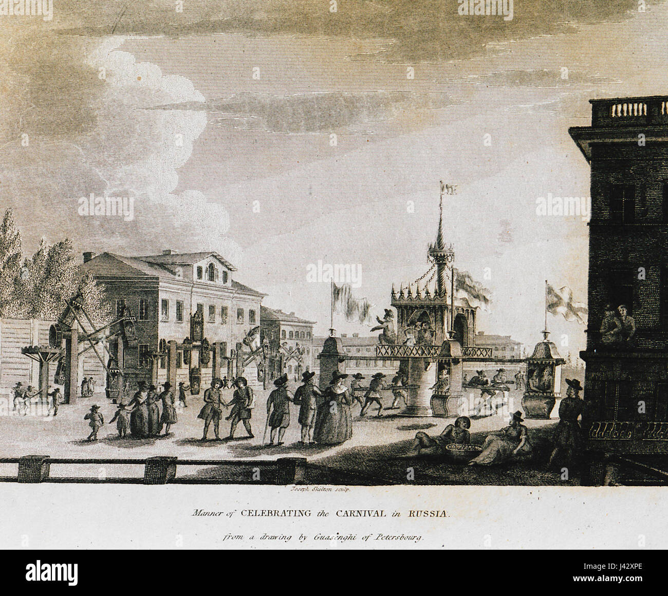 The painting 'Manner of Celebrating the Carnival in Russia' by Edward ...