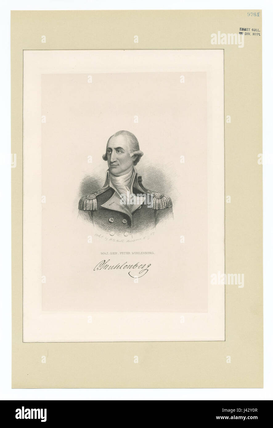 This historical photograph features Major General Peter Muhlenberg, a ...