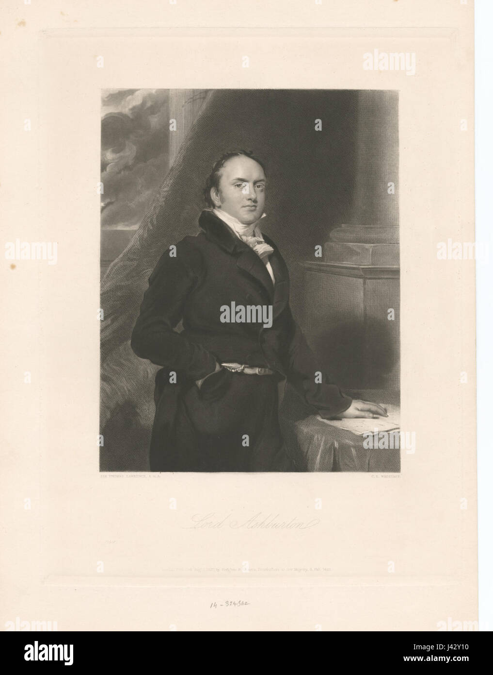 This title refers to a portrait or depiction of Lord Ashburton, a ...