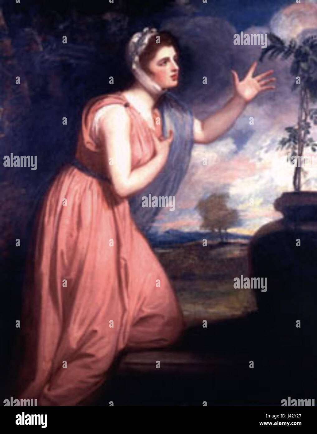 This artwork portrays Lady Hamilton as the embodiment of Sensibility, a ...