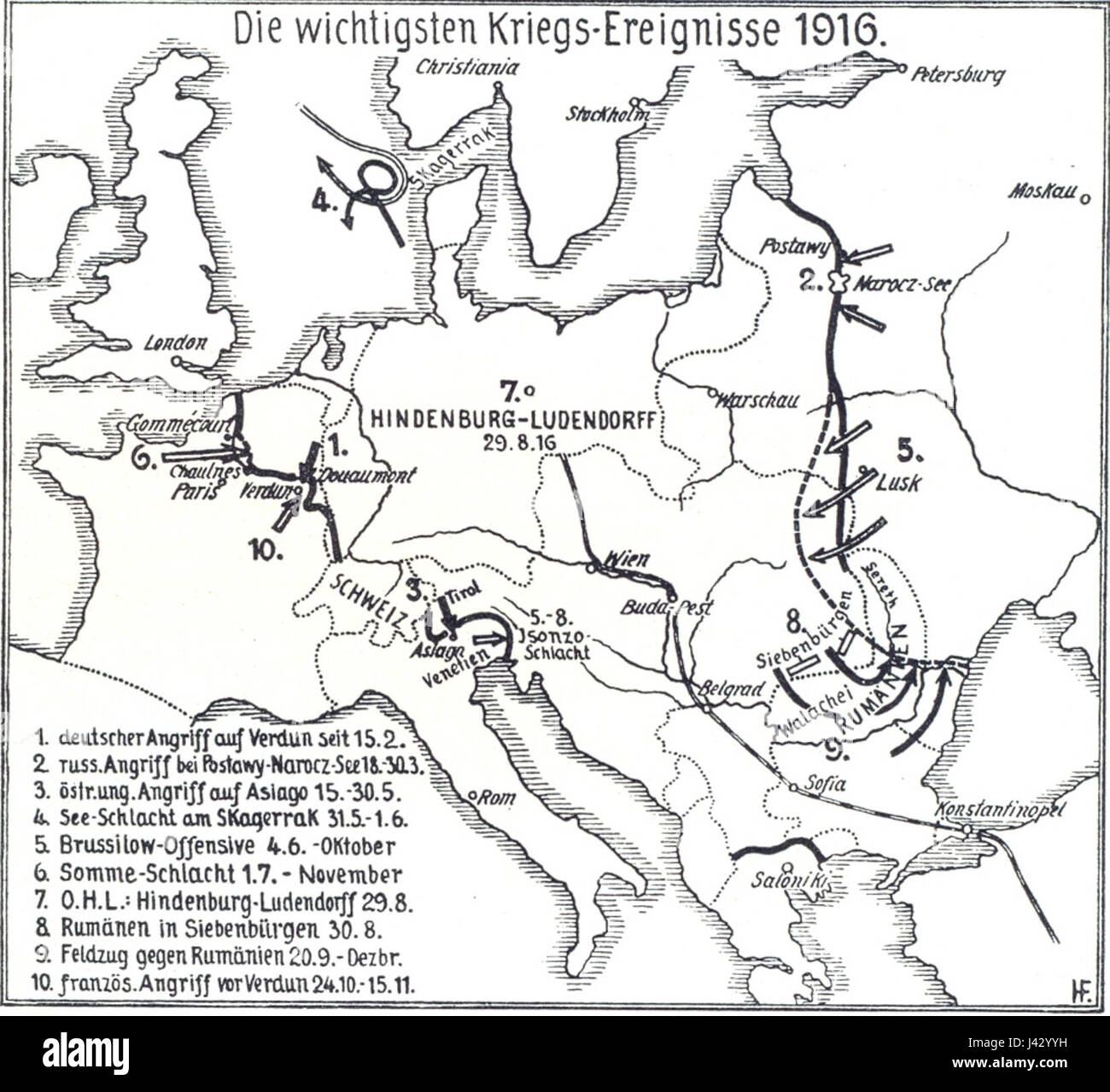 Kriegs Ereignisse 1916 Stock Photo - Alamy