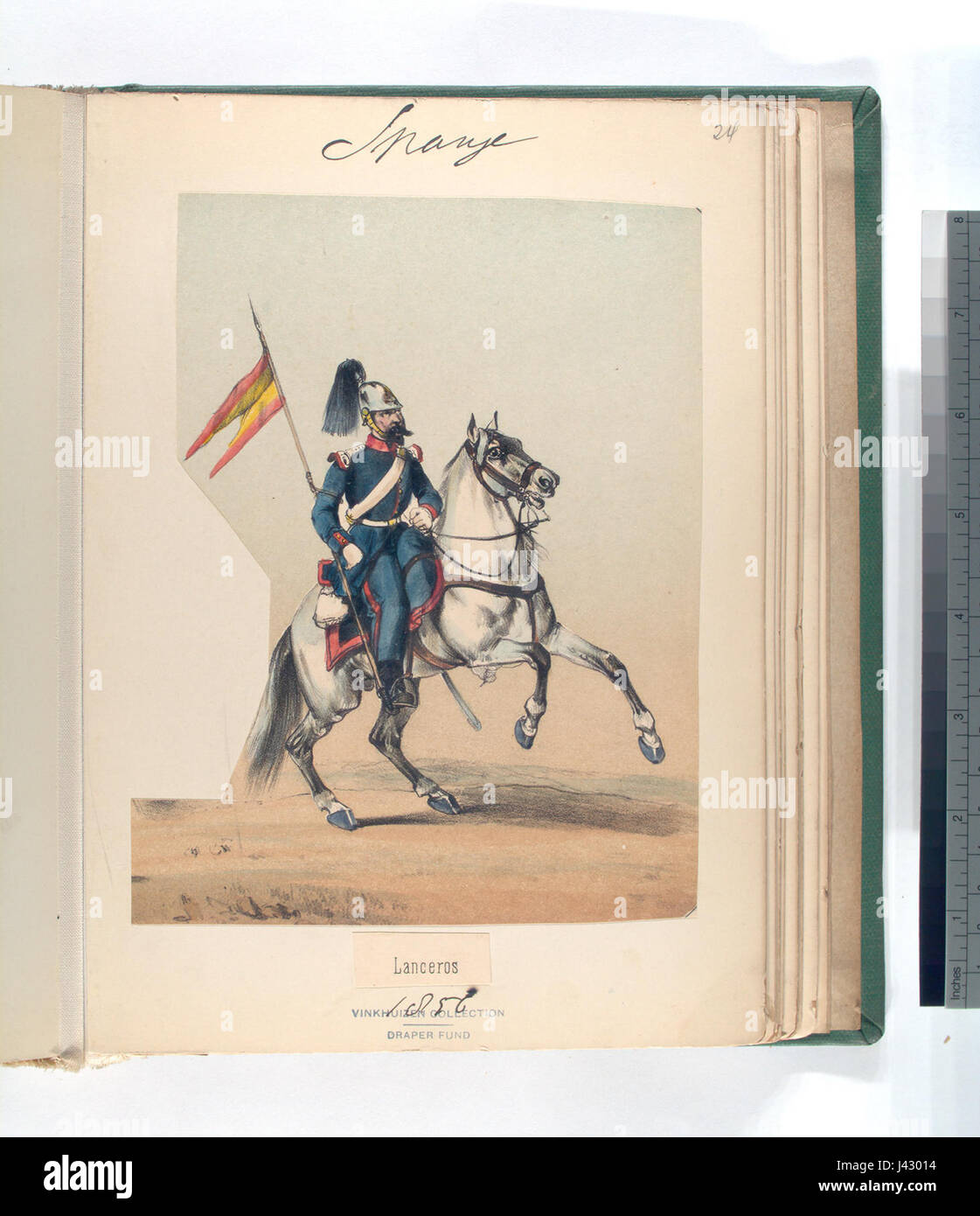 Lanceros, 1856, is a historical print or artwork depicting lancer ...