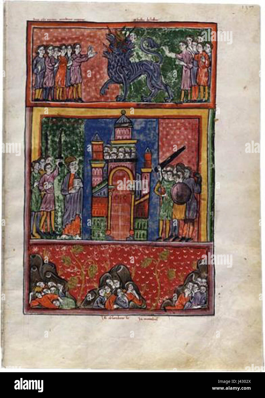 The Beatus manuscript, specifically folio 137, is part of a medieval ...